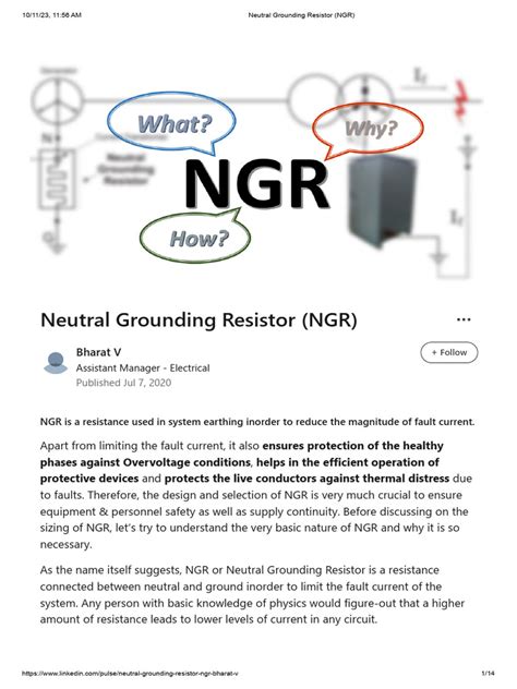Neutral Grounding Resistor Ngr Pdf Capacitor Electrical