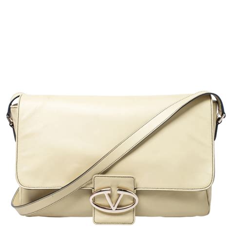Valentino Light Yellow Leather Flap Shoulder Bag Valentino The Luxury