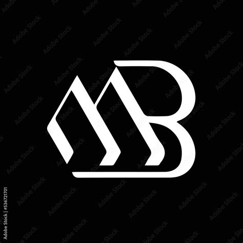 Vetor De Mb Mb Logo Design Creative Minimal Letter Mb Mb Monogram Do