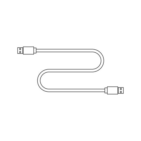 Simple Illustration Of Usb Data Cable 3067995 Vector Art At Vecteezy