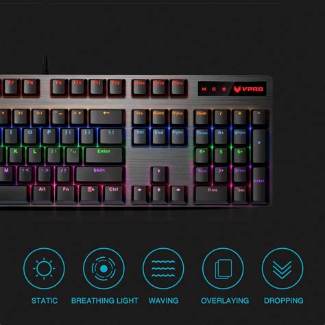 Rapoo V500pro Rgb Wired Gaming Keyboard Techpanda Pk