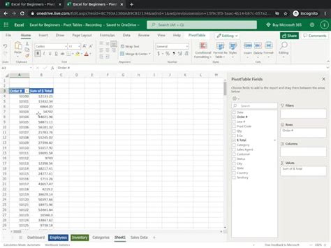 excel for beginners pivot tables training project coursera