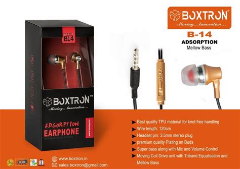 Golden Boxtron B14 Earphone Super Bass Earphone Mobile At ₹ 180piece