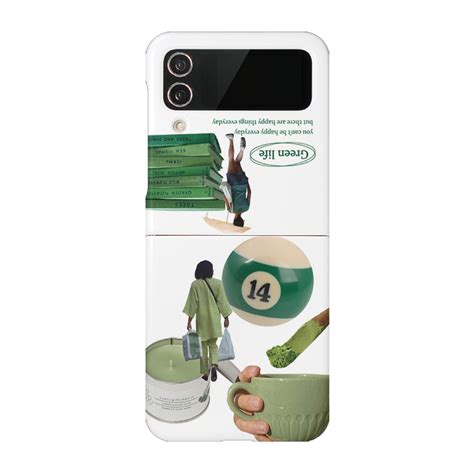 Z플립 하드케이스 그린라이프 Z플립케이스 투명하드 젤하드 탱크젤하드 Z플립 3 4 5 6 심플 모던 큐티 에이블리