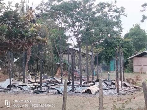 တမူးမြို့နယ်အထက်ပိုင်း တုံးကျော်ကျေးရွာကို စစ်ကောင်စီက မီးရှို့သဖြင့