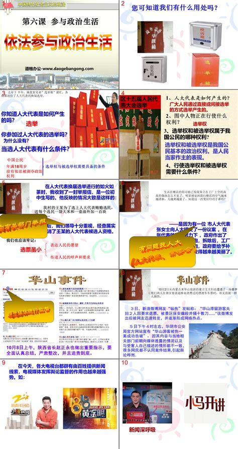 《依法参与政治生活》参与政治生活ppt课件3 人教版九年级思想品德全册 免费ppt模版下载 道格办公共享平台