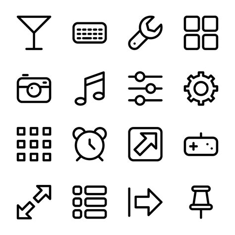 Pack Of Ui Ux Line Icons Vector Art At Vecteezy