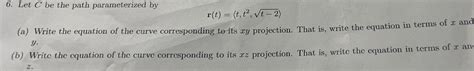 Solved Let C Be The Path Parameterized Chegg