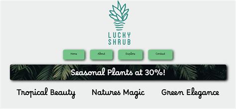 Github Deeptejd Lucky Shrub Lucky Shrub Landing Page Project