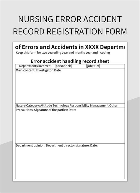 Free Nursing Templates For Google Sheets And Microsoft Excel Slidesdocs
