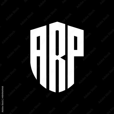 ARP Letter Logo Design ARP Modern Letter Logo With Black Background ARP Creative Letter Logo