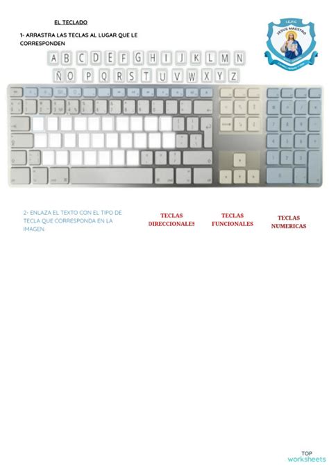 El Teclado Ficha Interactiva Topworksheets
