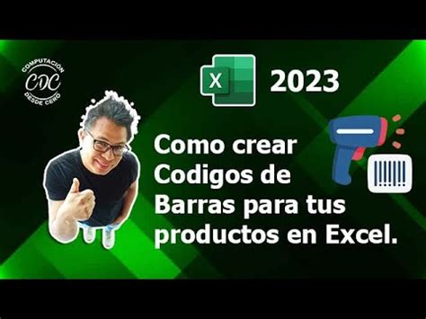 COMO CREAR CODIGOS DE BARRAS PARA TUS PRODUCTOS EN EXCEL YouTube