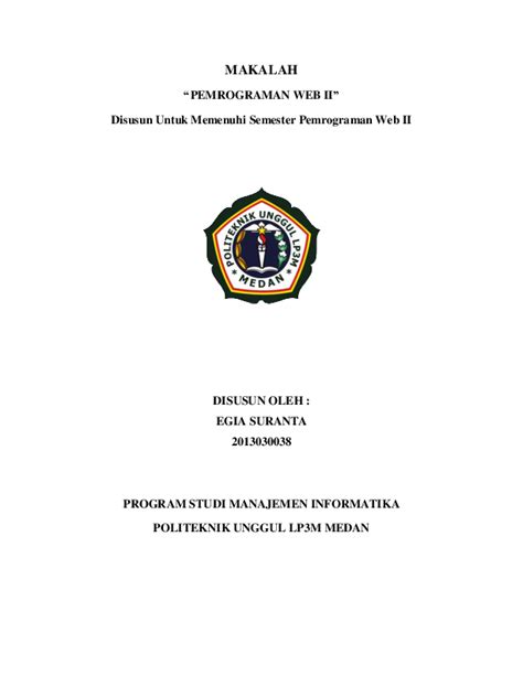 Contoh Makalah Pemrograman Web Html Soal Matpel