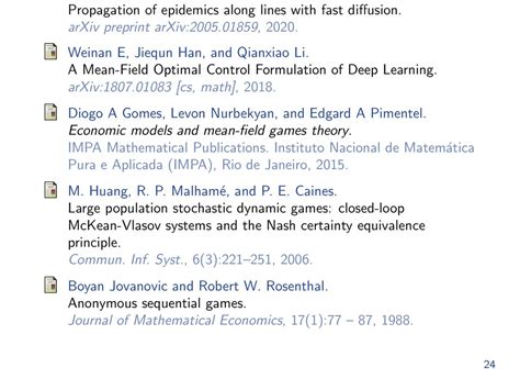 Controlling Propagation Of Epidemics Via Mean Field Games Speaker Deck