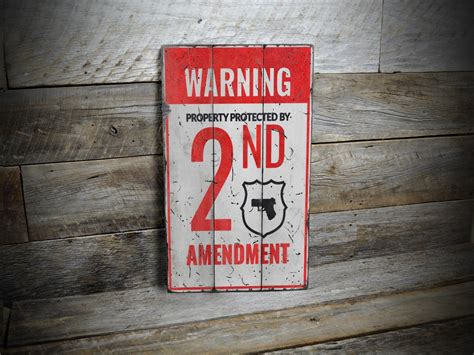 2nd Amendment Sign Warning Sign Gun Owner Sign Home Security Sign