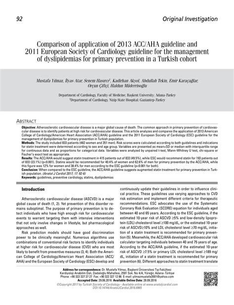 Pdf Comparison Of Application Of 2013 Accaha Guideline And 2011