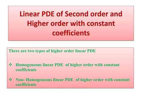 solution to second order pde pptx physics science