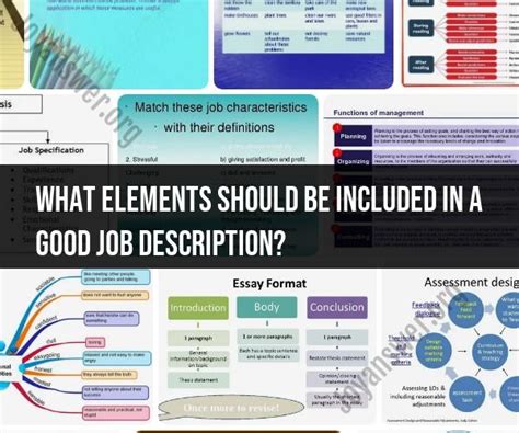 Components Of A Good Job Description Essential Elements Defined