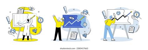 Data Visualization Vector Illustration Strategy Formulation Stock