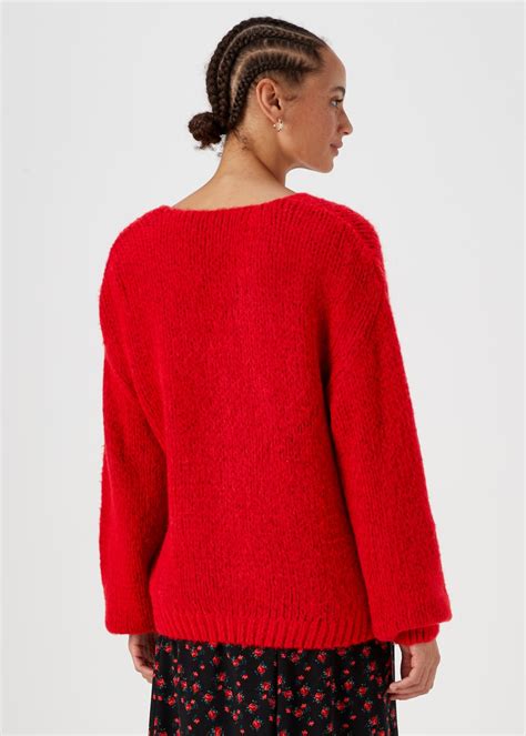 Red V Neck Jumper Matalan