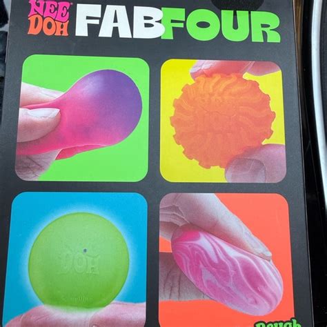 Schylling Toys Authentic Rare Nee Doh Fab Four Sensory Dough Set