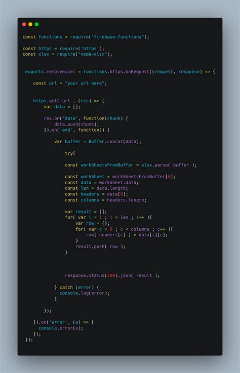 Firebase Functions Excel Xlsx To Json Ignacio Roda Medium