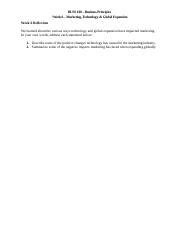 BUSS 100 Week 6 Reflection Docx BUSS 100 Business Principles Week