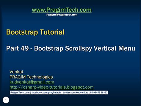 Sql Server And C Video Tutorial Bootstrap Scrollspy Vertical Menu