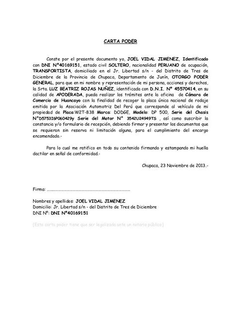 Modelo Carta Poder Simple Ejemplo Para Descargar Gratis En Word Pdmrea