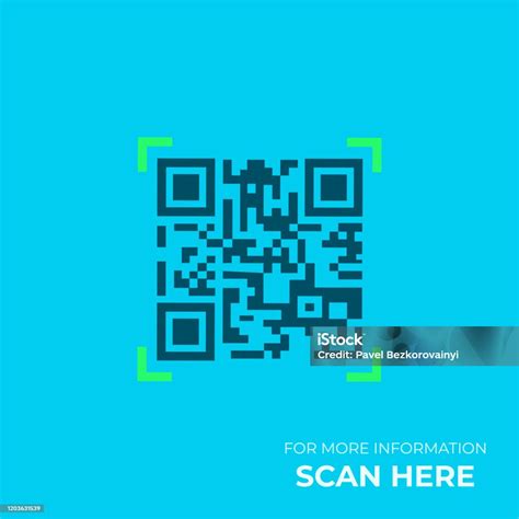 Qr 검증 개념 자세한 내용은 여기를 스캔하십시오 스마트 폰으로 Qr 코드를 스캔합니다 플랫 스타일 색상의 Qr 코드 벡터 일러스트레이션 더 자세한 정보에 대한 스톡 벡터