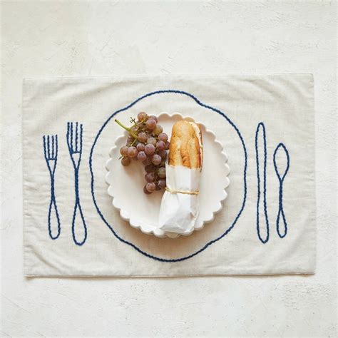 Table Setting Placemat In 2024 Placemats Dining Placemat Design