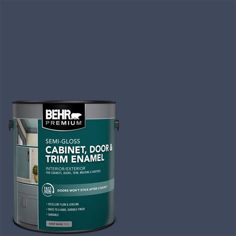 BEHR PREMIUM 1 Gal S530 7 Dark Navy Semi Gloss Enamel Interior