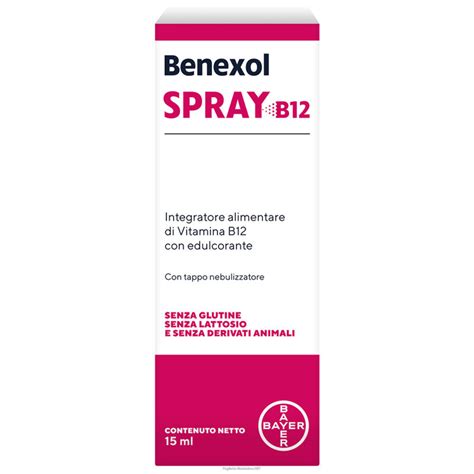 Benexol Spray B12 15ml Bugiardino Cod 947390441