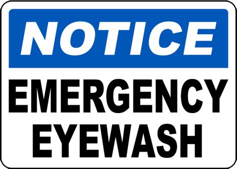Emergency Eye Wash Sign Get 10 Off Now
