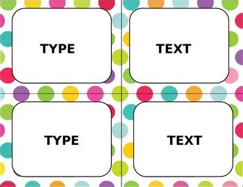 Polka Dot Label Template By Trishadsh Teachers Pay Teachers