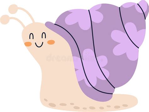 Cute Cartoon Snail Stock Vector Illustration Of Isolated 307530447