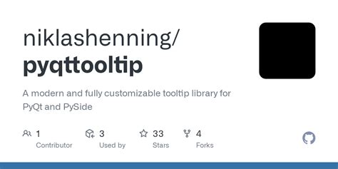 Github Niklashenning Pyqttooltip A Modern And Fully Customizable Tooltip Library For Pyqt And