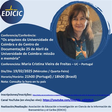 Conferência Maria Cristina Vieira De Freitas Edicic