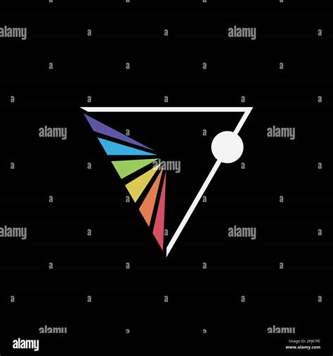 A White Light Through Prism Dispersion Icon Stock Vector Image Art