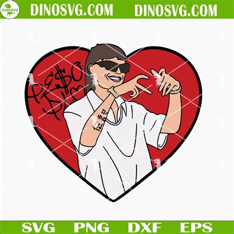 Peso Pluma Heart Svg Mexican Singer Svg Music Svg Files For Cricut