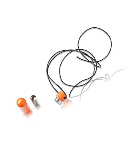Poppers Inhaler Single Stainless Steel Orange Necklace