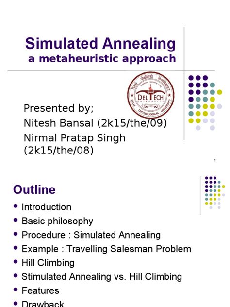 Simulated Annealing Ppt Mathematical Optimization Mathematical And
