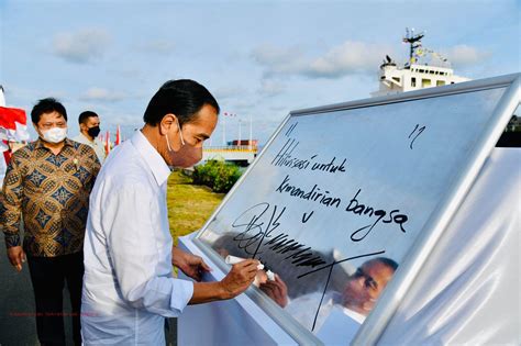 Presiden Jokowi Lepas Ekspor Perdana Smelter Grade Alumina Sekretariat Negara