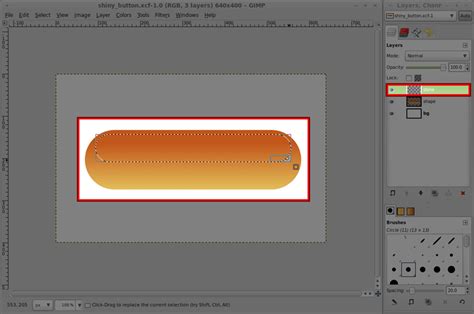 a design tutorial on creating shiny buttons with gimp