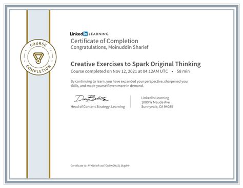 Moinuddin Sharief On Linkedin Certificate Of Completion