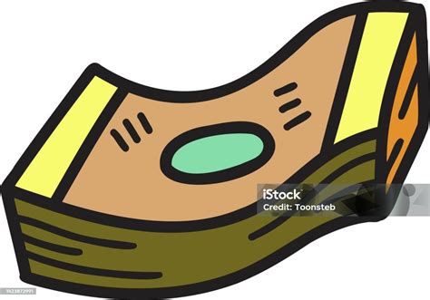 Hand Drawn Stack Of Banknotes Illustration Stock Illustration