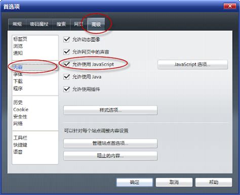 如何在浏览器中开启关闭javascript（中文版）