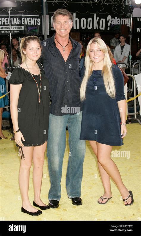 David Hasselhoff With His Daughters Taylor Ann Hasselhoff Left And