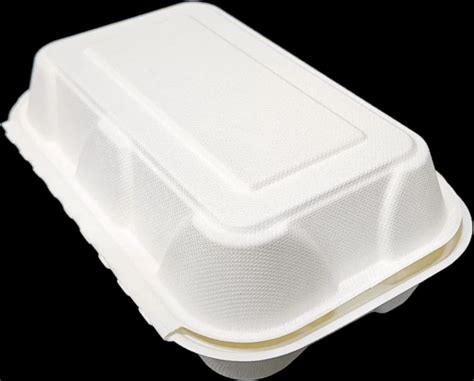 Size 9x6 Inch White Sugarcane Bagasse Clamshell Container At ₹ 9piece Size 9x6 Inch White Sugarcane Bagasse Clamshell Container At ₹ 9piece